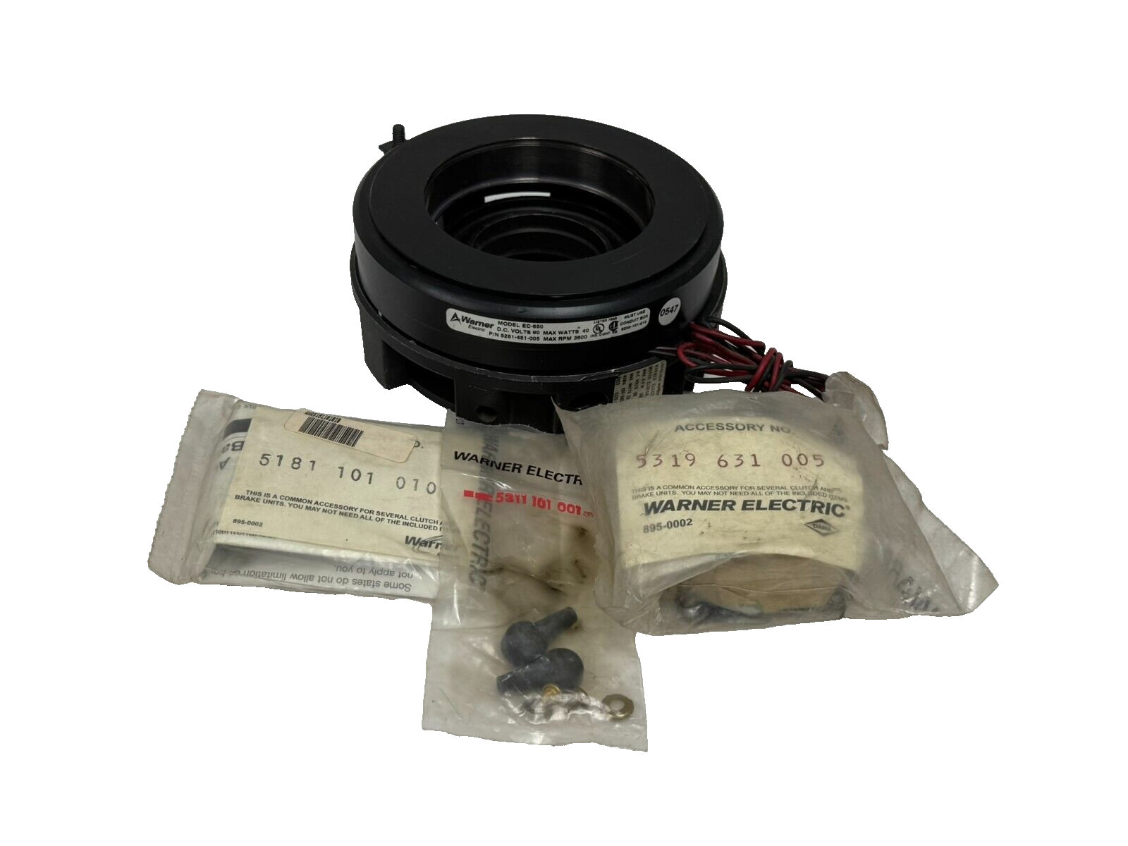 NEW WARNER ELECTRIC 5370-270-015 CLUTCH W/ 5281-451-005 BRAKE EM 50-10 ...