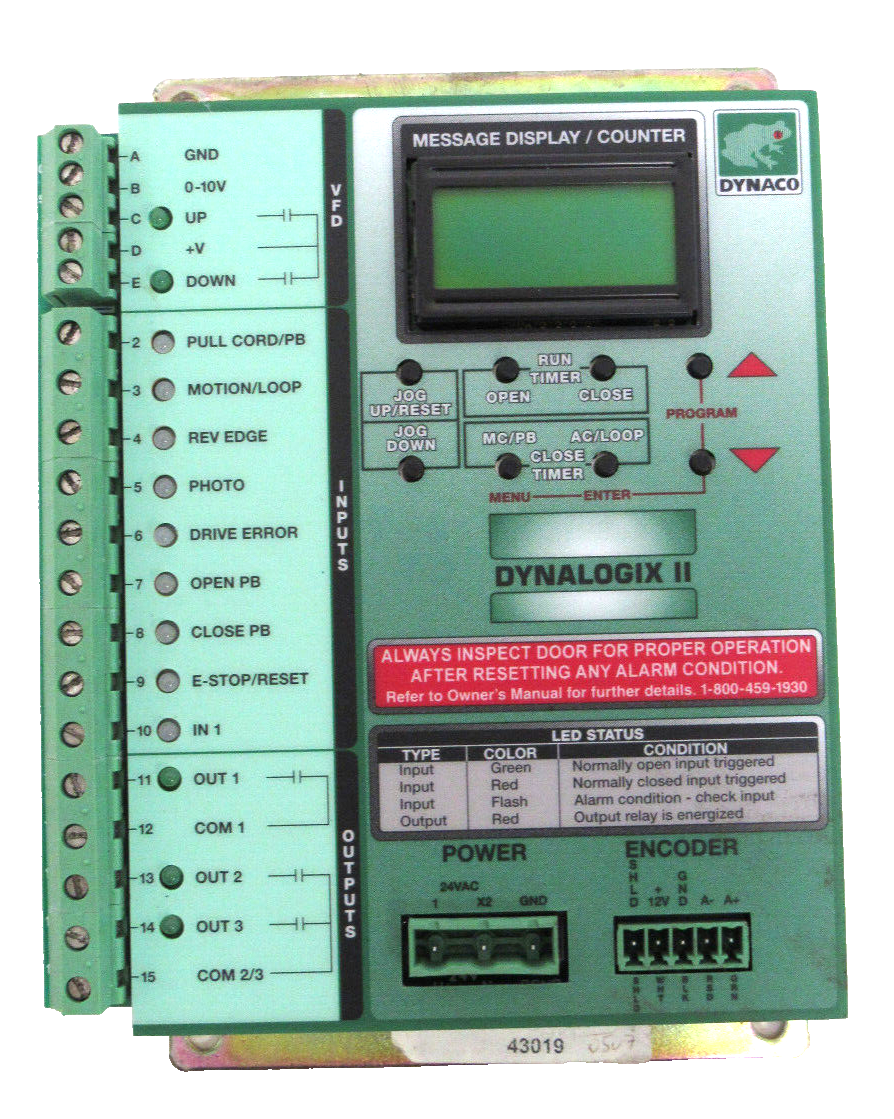 USED DYNACO DY4000 DYNALOGIX II DOOR CONTROLLER - SB Industrial Supply ...