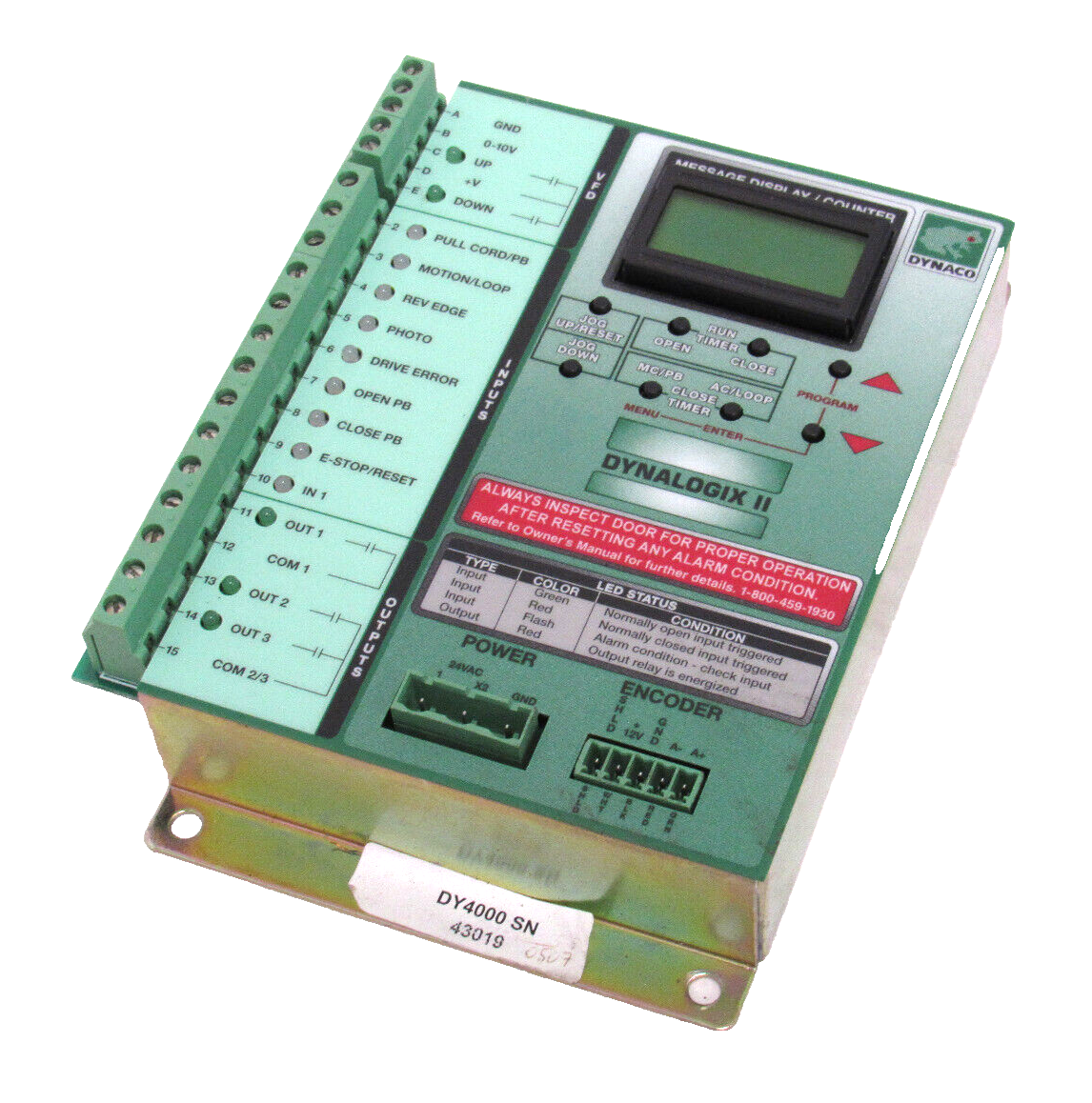 USED DYNACO DY4000 DYNALOGIX II DOOR CONTROLLER - SB Industrial Supply ...