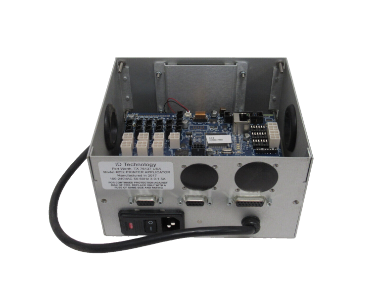 USED ID TECHNOLOGY 252 PRINTER APPLICATOR CONTROLLER ID100001 - SB ...