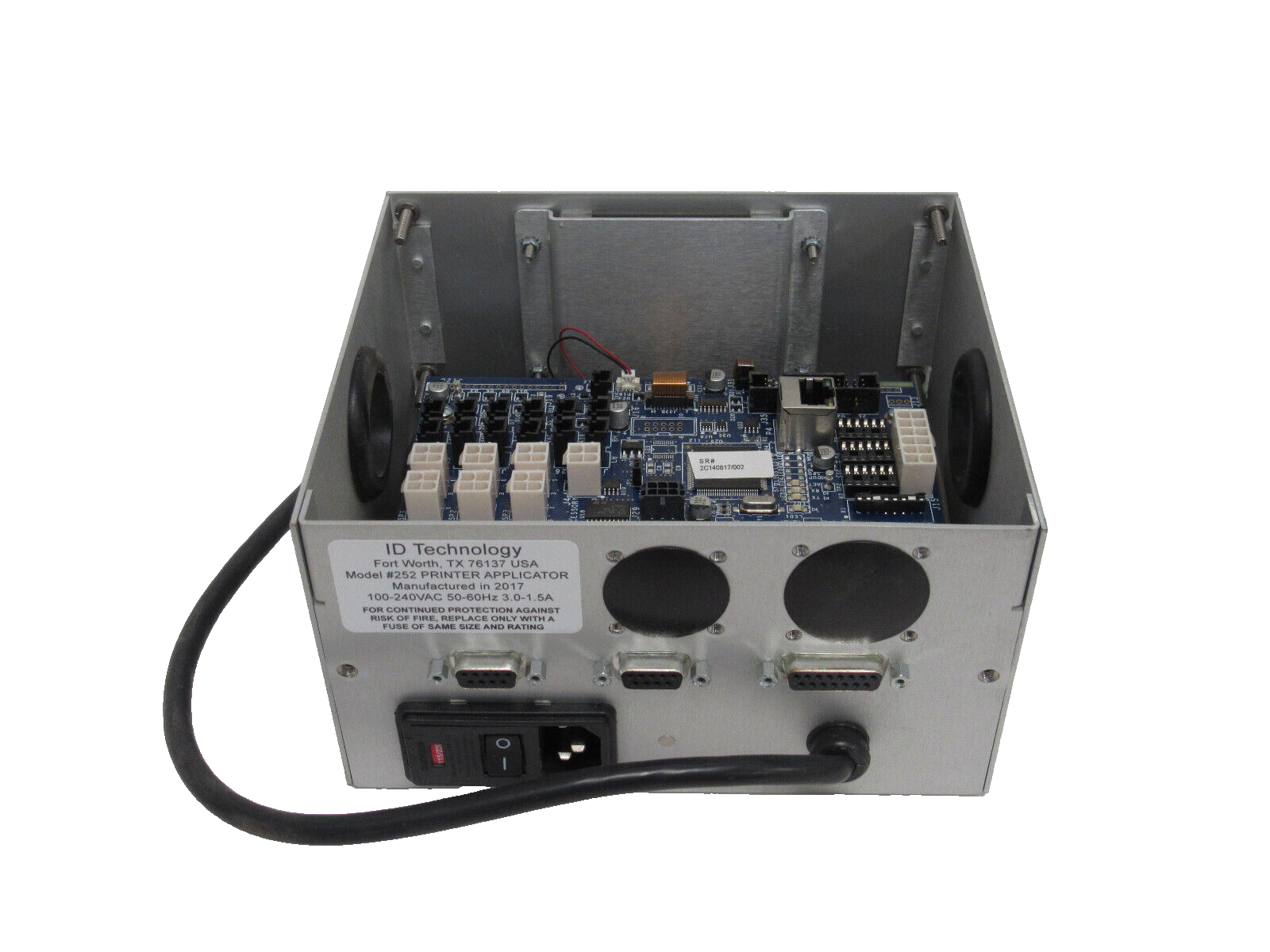 USED ID TECHNOLOGY 252 PRINTER APPLICATOR CONTROLLER ID100001 - SB ...