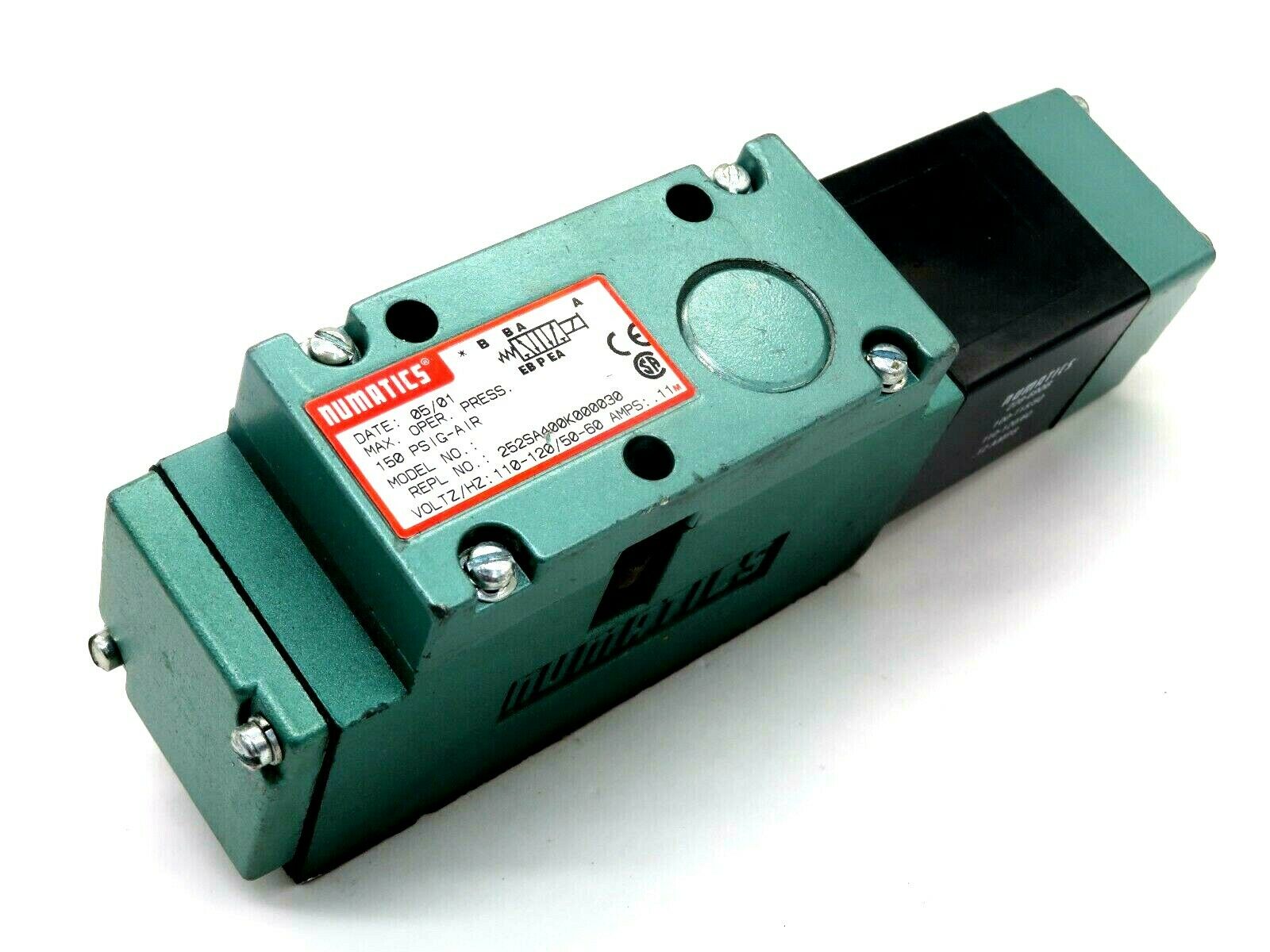 USED NUMATICS 252SA400K000030 SOLENOID VALVE - SB Industrial Supply, Inc.