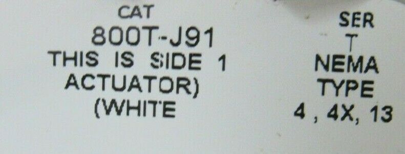 NEW ALLEN BRADLEY 800T-J91 SELECTOR SWITCH SER T 800TJ91 - SB ...