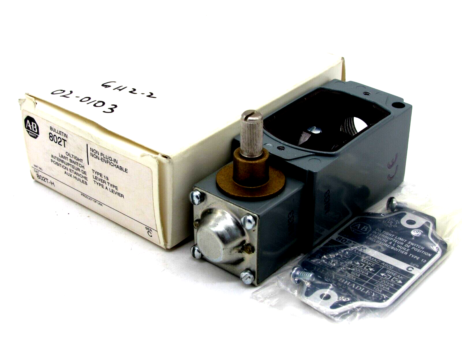 NEW ALLEN BRADLEY 802T-H LIMIT SWITCH SERIES C 802TH - SB Industrial ...