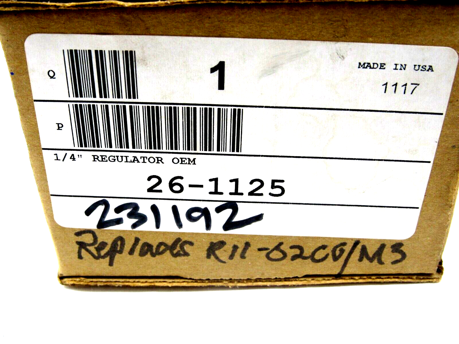 NEW BEDFORD 26-1125 1/4" REGULATOR OEM - SB Industrial Supply, Inc.