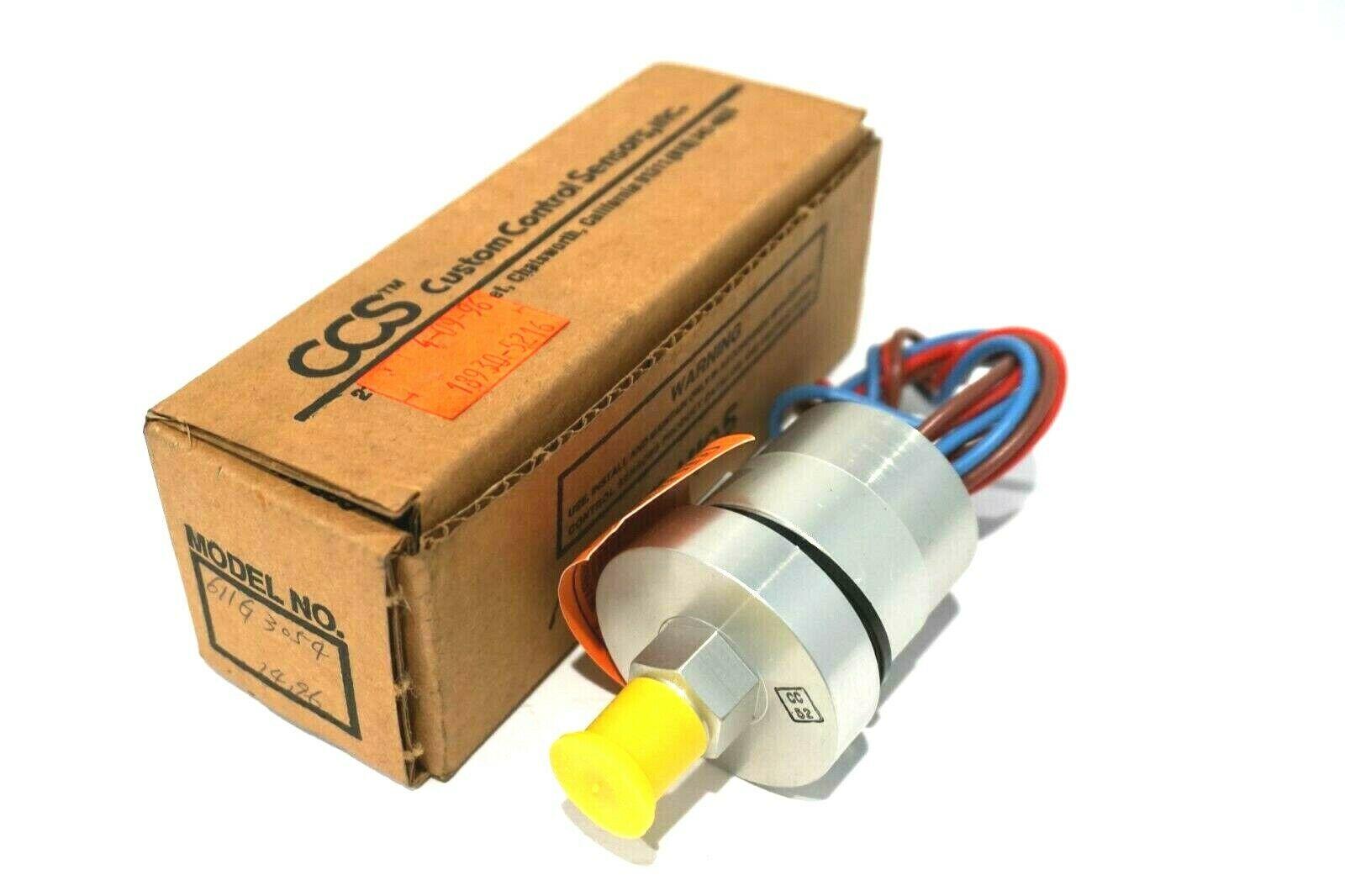 NEW CUSTOM CONTROL SENSORS 611G3054 PRESSURE SWITCH - SB Industrial ...