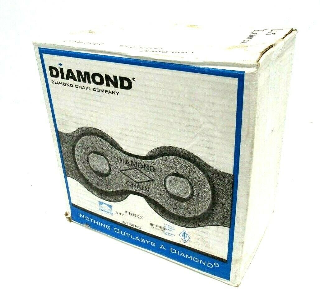 NEW DIAMOND X-1233-050 60 RIVETED CHAIN 50' X1233050 - SB Industrial ...