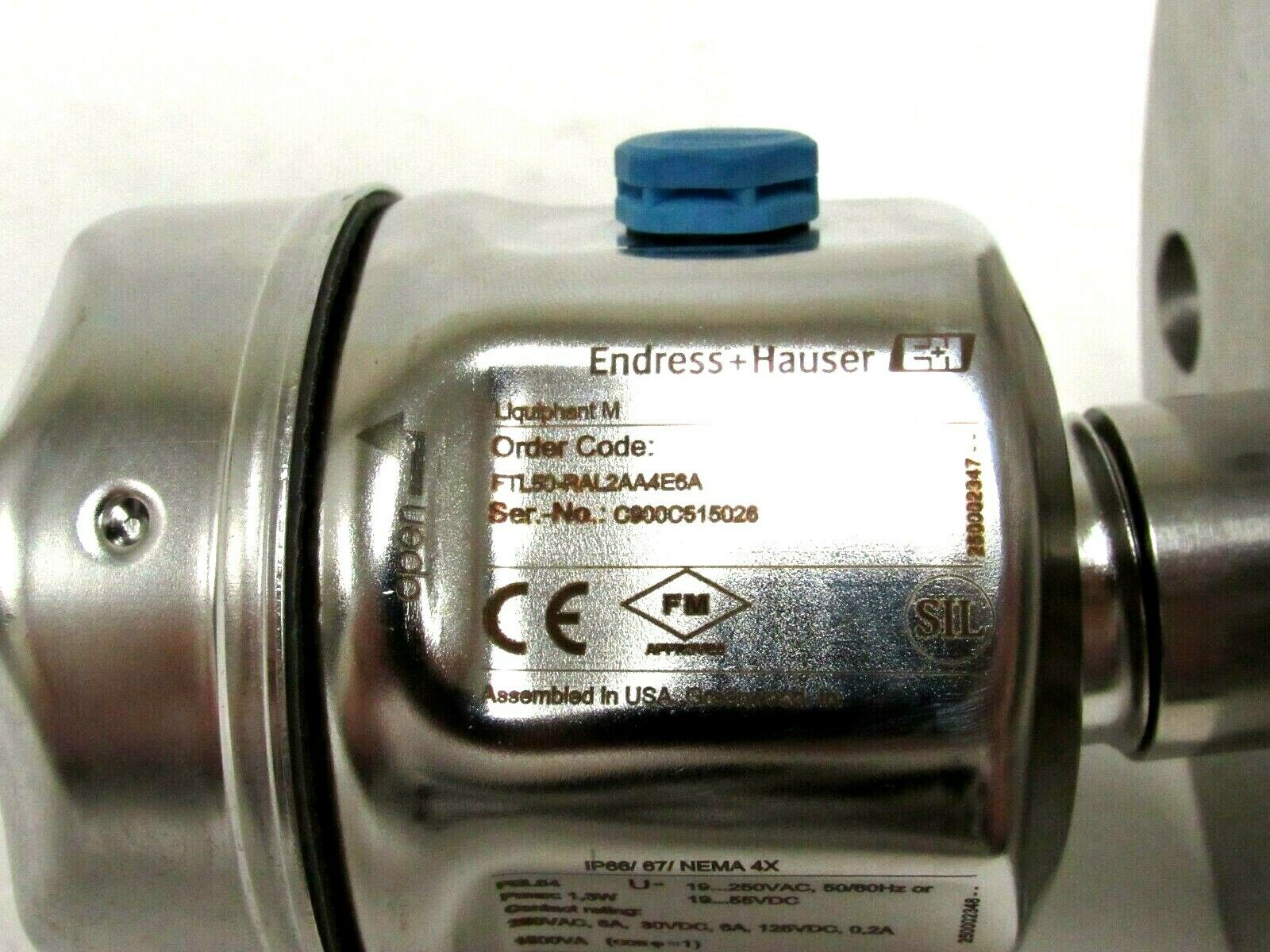 NEW ENDRESS & HAUSER FTL50-RAL2AA4E6A FTL50 3-150-B16 SENSOR WITH ...