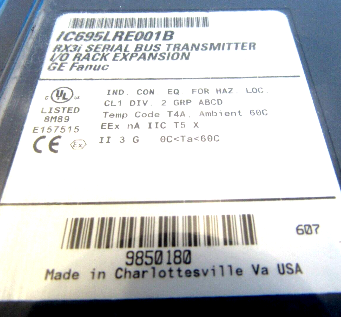 NEW GE FANUC IC695LRE001B RX3I BUS TRANSMITTER RACK EXPANSION ...