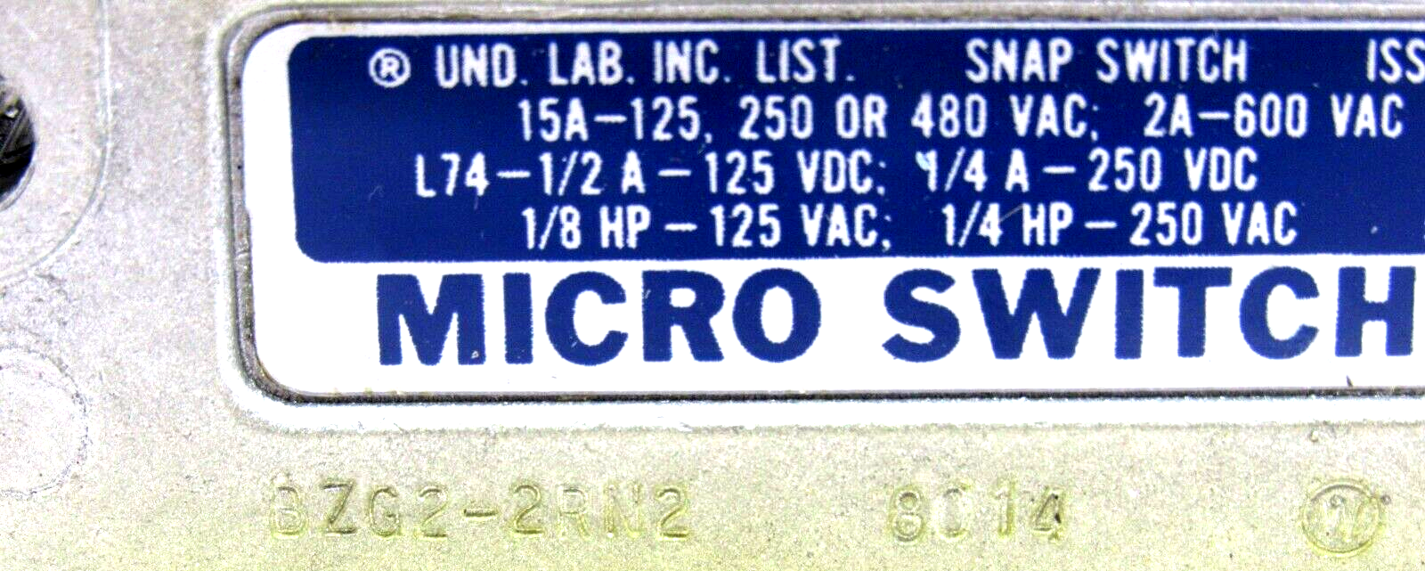 NEW HONEYWELL MICRO SWITHC BZG2-2RN2 LIMIT SWITCH BZG22RN2 - SB ...