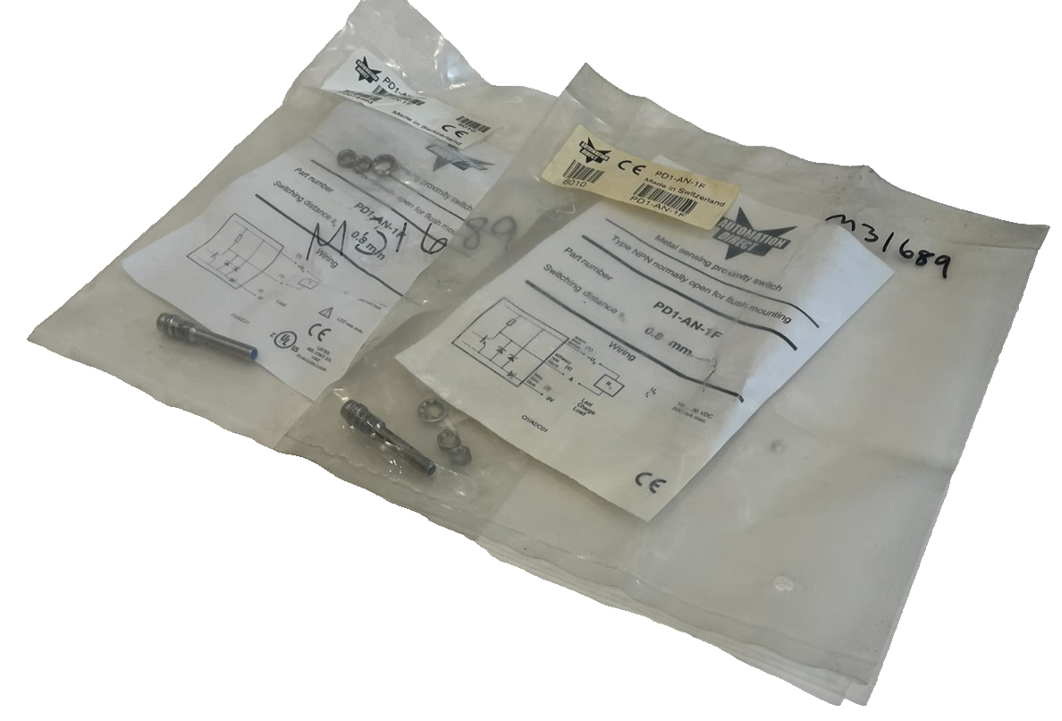 NEW LOT OF 2 AUTOMATION DIRECT PD1-AN-1F INDUCTIVE PROXIMITY SENSOR ...