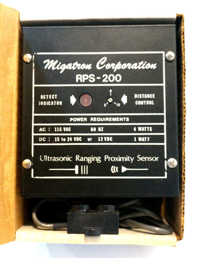 NEW MIGATRON CORP. RPS-200 ULTRASONIC PROXIMITY SENSOR RPS200 - SB ...