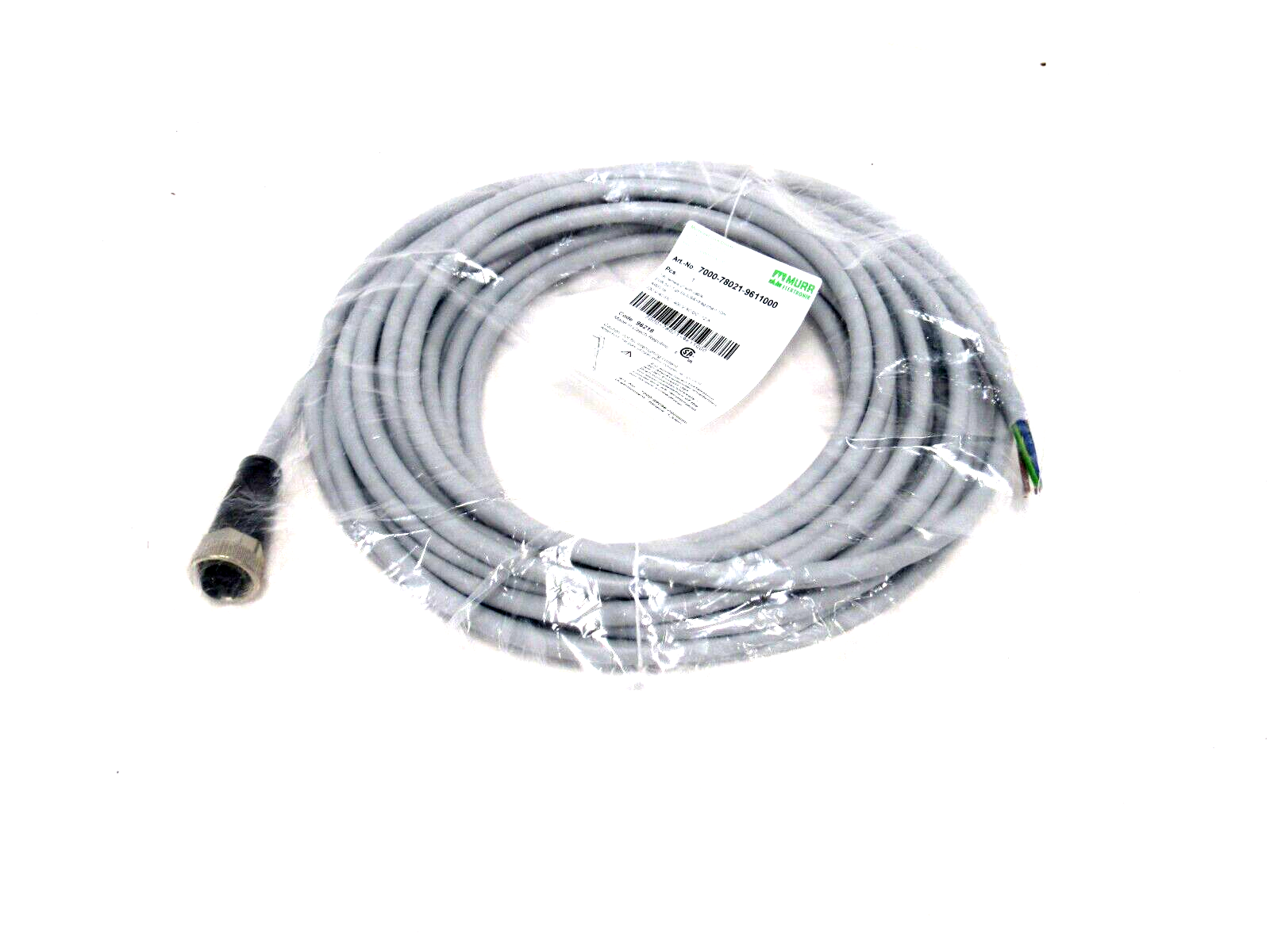 NEW MURR 7000-78021-9611000 CABLE 7/8" FEMALE 0° WITH CABLE - SB ...