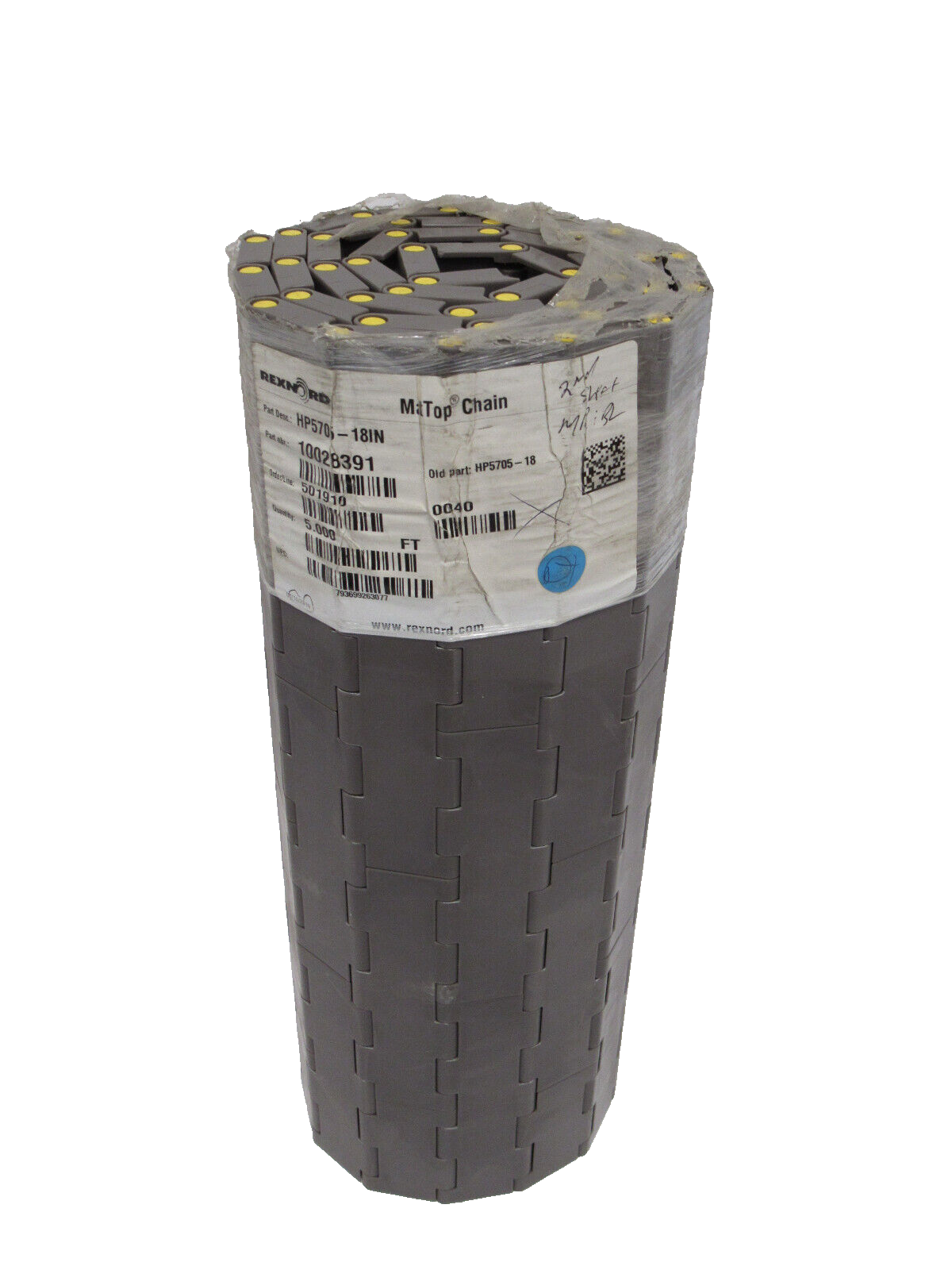 NEW REXNORD 10028391 MAT TOP CONVEYOR CHAIN 5FT x 18IN HP5705-18.00IN ...