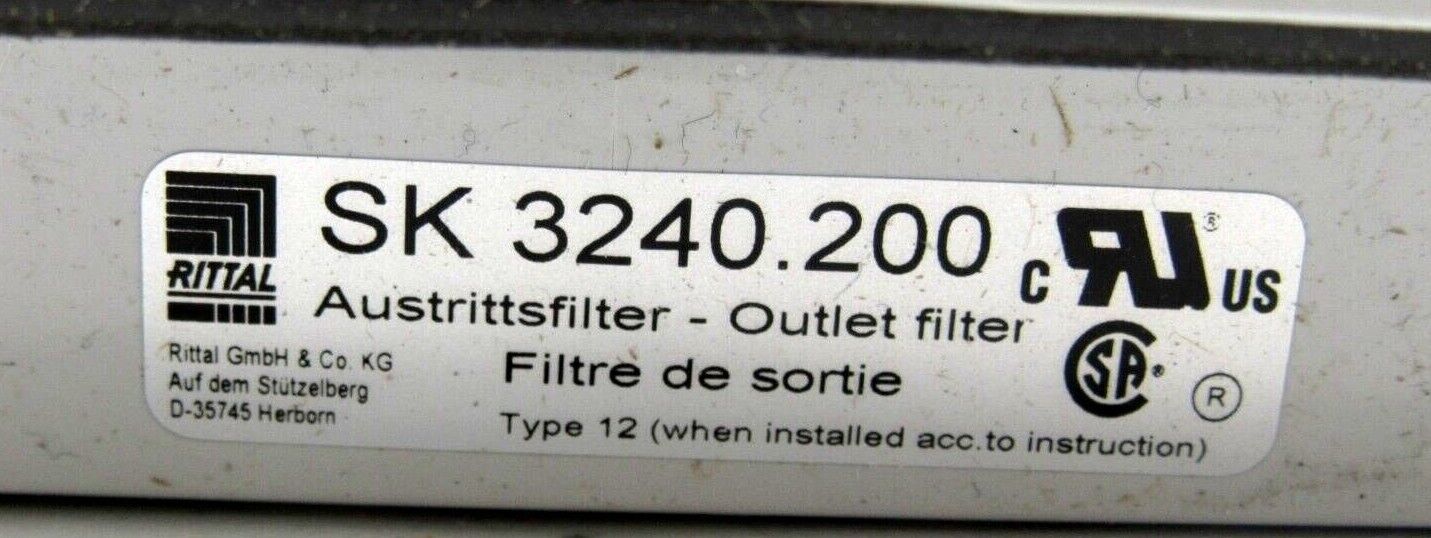 NEW RITTAL SK3240-200 AIR OUTLET FILTER SK3240200 - SB Industrial ...