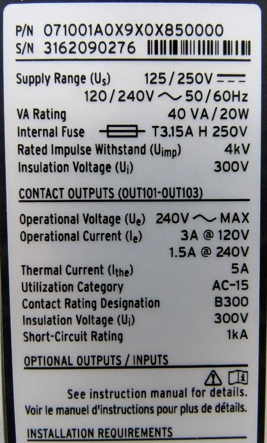 NEW SCHWEITZER SEL-710 MOTOR PROTECTION RELAY 071001A0X9X0X850000 - SB ...
