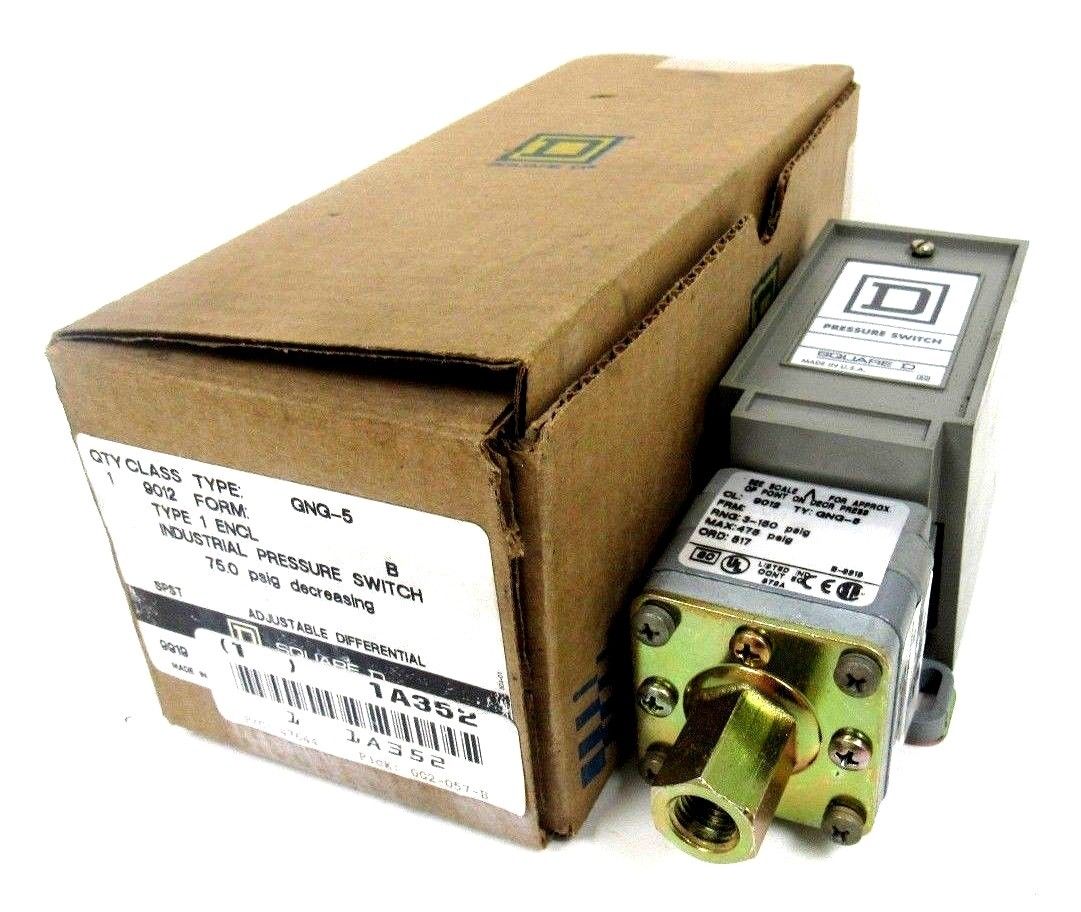 NEW SQUARE D 9012-GNG-5 PRESSURE SWITCH 9012GNG5 - SB Industrial Supply ...