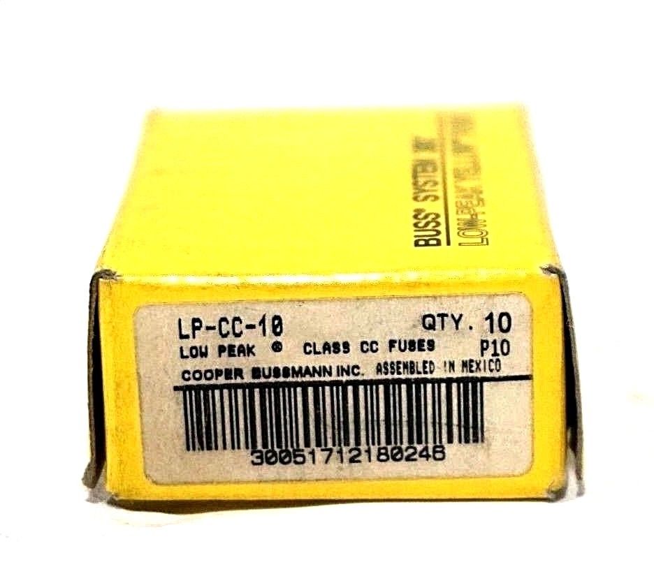 10 NEW BUSSMANN LP-CC-10 FUSES LPCC10 - SB Industrial Supply, Inc.