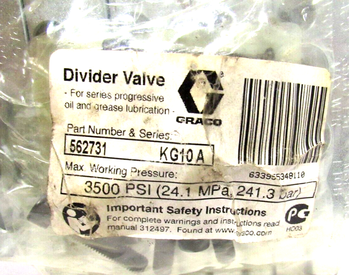 LOT OF 5 NEW GRACO MSP-30S-F10B DIVIDER VALVES 562731 MSP30SF10B - SB ...