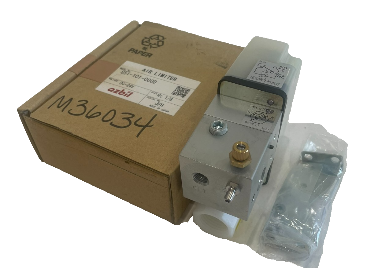 NEW AZBIL S51-101-000D AIR LIMITER DC-24V S51101000D - SB Industrial ...
