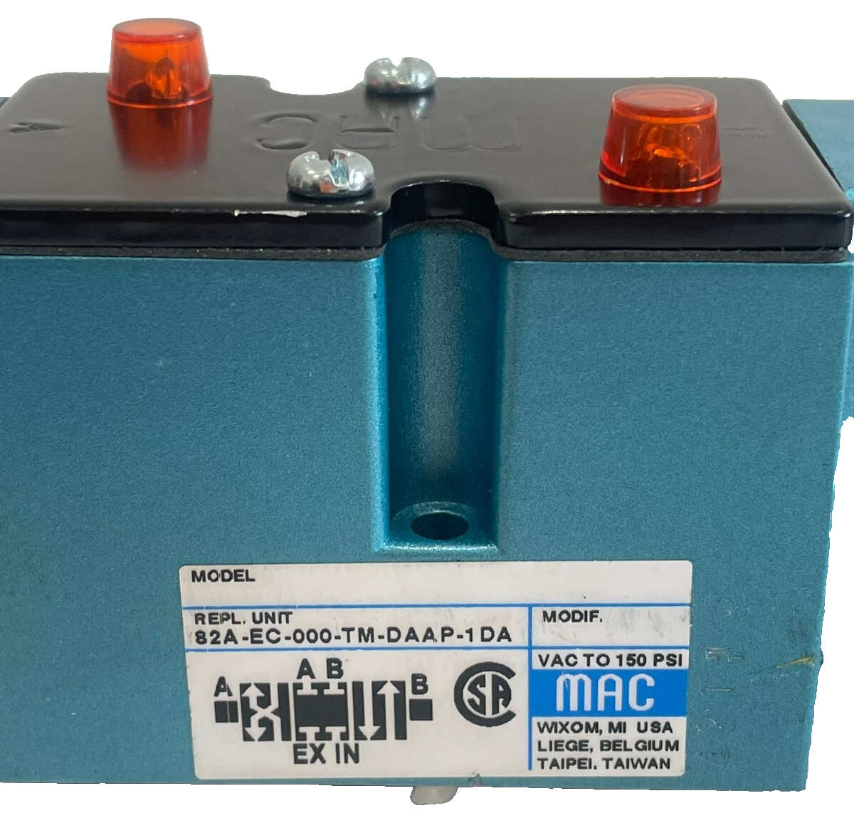 NEW MAC VALVES 82A-EC-000-TM-DAAP-1DA SOLENOID VALVE 82AEC000TMDAAP1DA ...