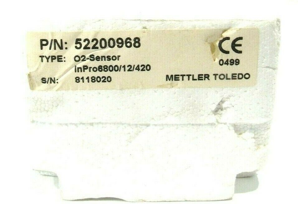 NEW METTLER TOLEDO 52200968 O2-SENSOR INPRO 6800/12/420 - SB Industrial ...