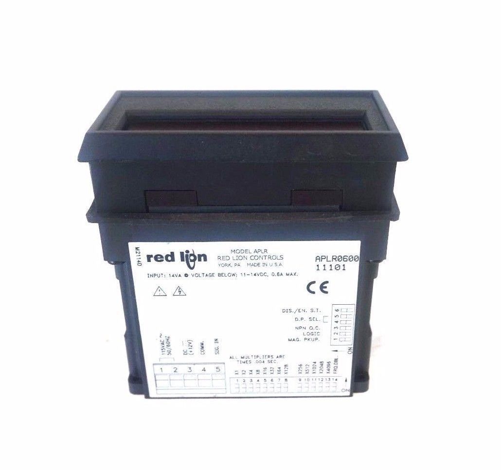 NEW RED LION CONTROLS APLR0600 DIGITAL RATE INDICATOR - SB Industrial ...
