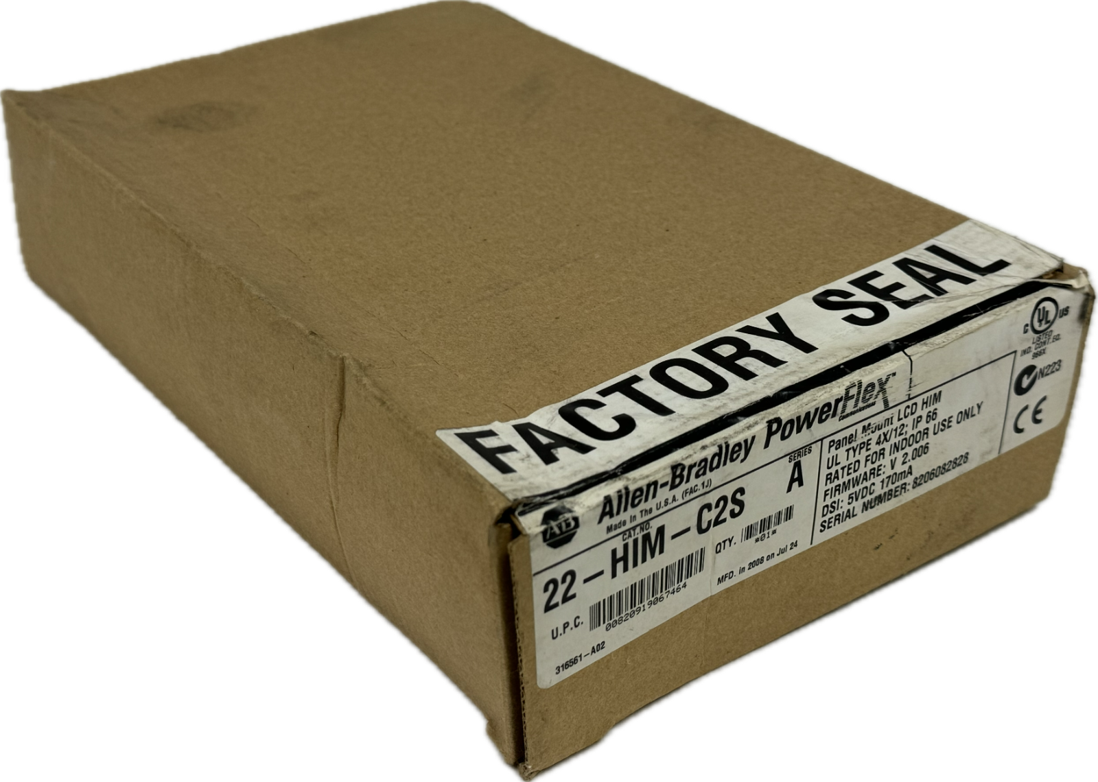 ALLEN BRADLEY 22-HIM-C2S LCD HIM MODULE SER.A FW: V 2.006 NEW SEALED ...