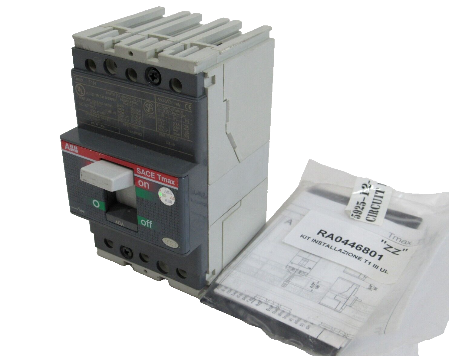 NEW ABB TMAX T1N CIRCUIT BREAKER WITH INSTALLATION KIT - SB Industrial ...