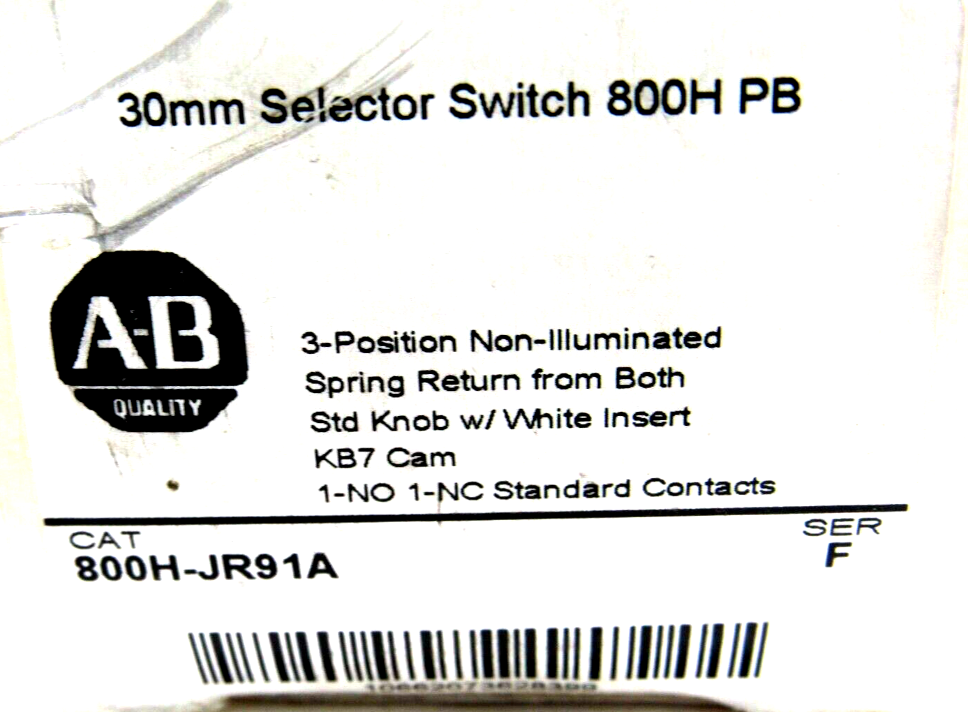 NEW ALLEN BRADLEY 800H-JR91A SELECTOR SWITCH 800HJR91A - SB Industrial ...