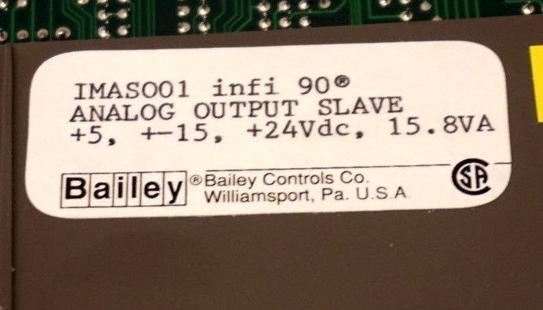 NEW BAILEY CONTROLS IMAS001 INFI 90 ANALOG OUTPUT SLAVE MODULE - SB ...