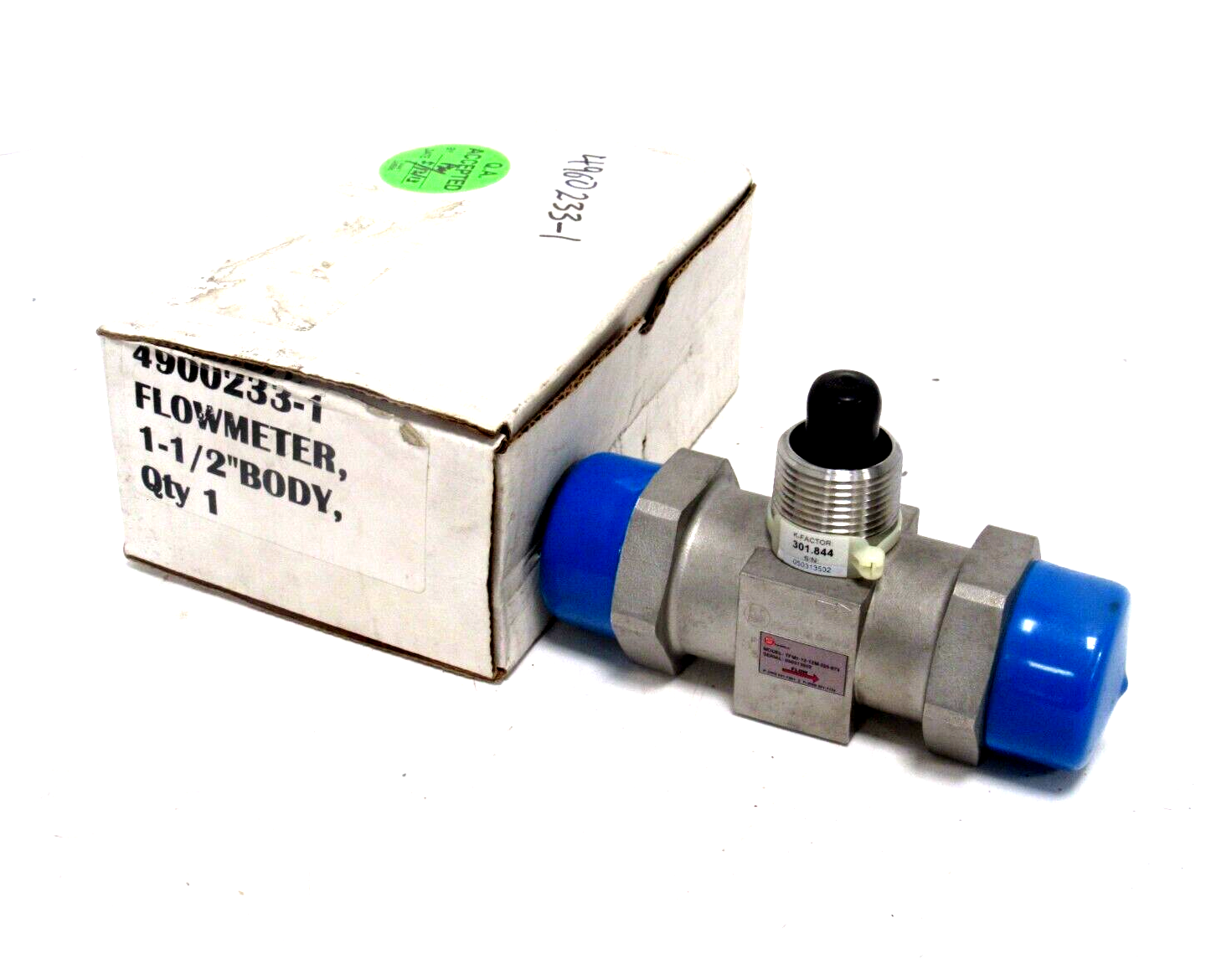 NEW FLO CORP TFM1-12-12M-220-873 FLOW LINE OPTIONS FLOWMETER 1-1/2 ...
