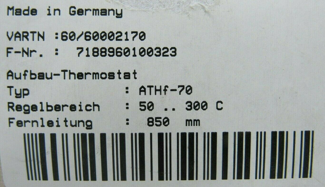 NEW JUMO ATH-70 THERMOSTAT ATH70 ATHF-70 - SB Industrial Supply, Inc.