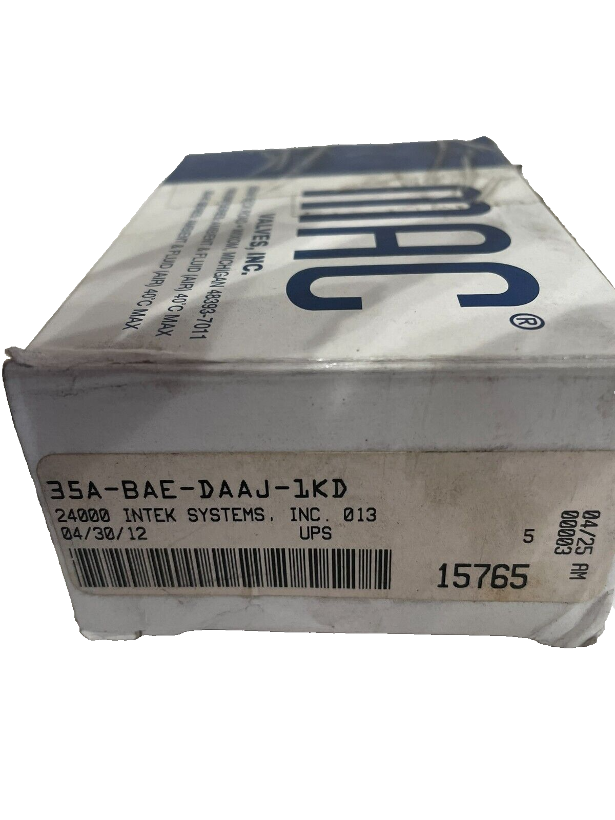 NEW MAC VALVES 35A-BAE-DAAJ-1KD SOLENOID VALVE 35ABAEDAAJ1KD - SB ...
