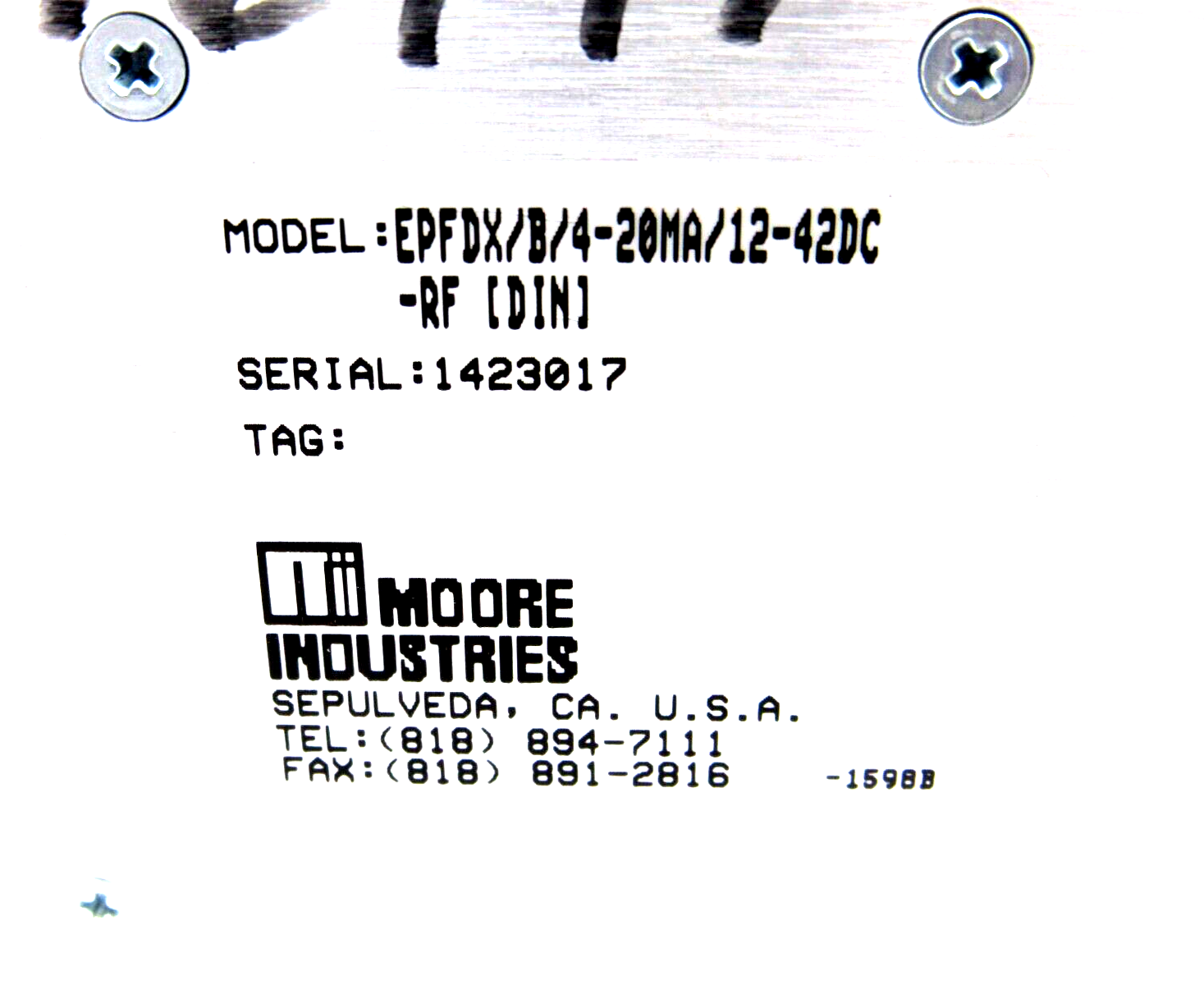 NEW MOORE INDUSTRIES EPFDX/B/4-20MA/12-42DC-RF ISOLATOR ...