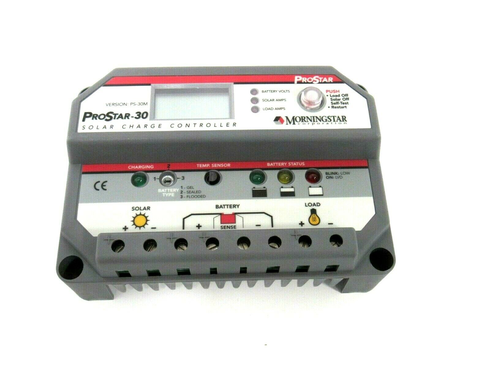 NEW MORNINGSTAR PS-30M PROSTAR-30 SOLAR CHARGE CONTROLLER PS30M - SB ...