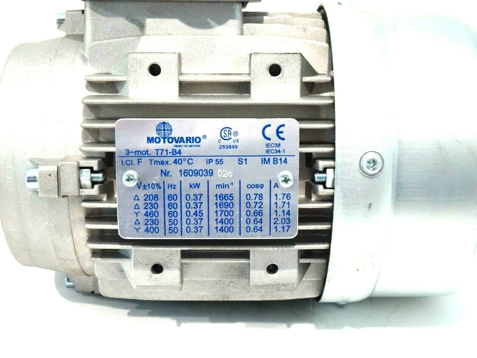 NEW MOTOVARIO T71-B4 MOTOR REDUCER T71B4 - SB Industrial Supply, Inc.