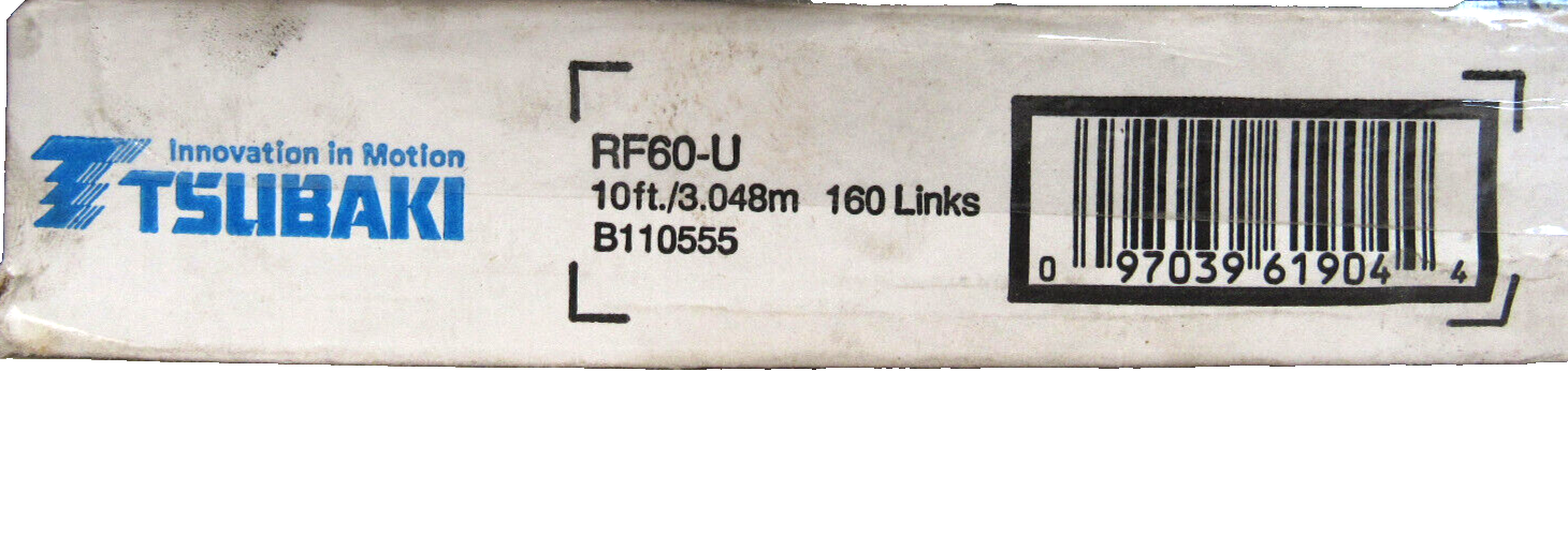 NEW TSUBAKI RF60-U ROLLER CHAIN 10FT B110555 RF60U - SB Industrial ...
