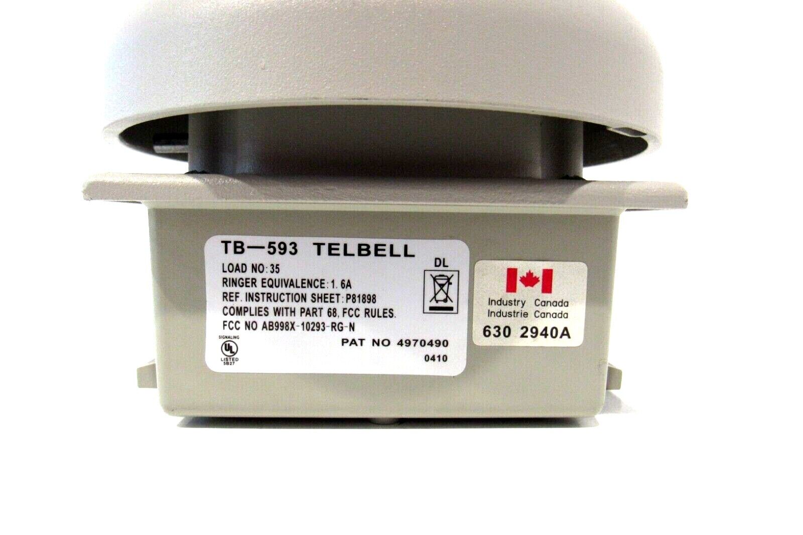 NEW WHEELOCK TB-593 TELBELL RINGER TB593 - SB Industrial Supply, Inc.