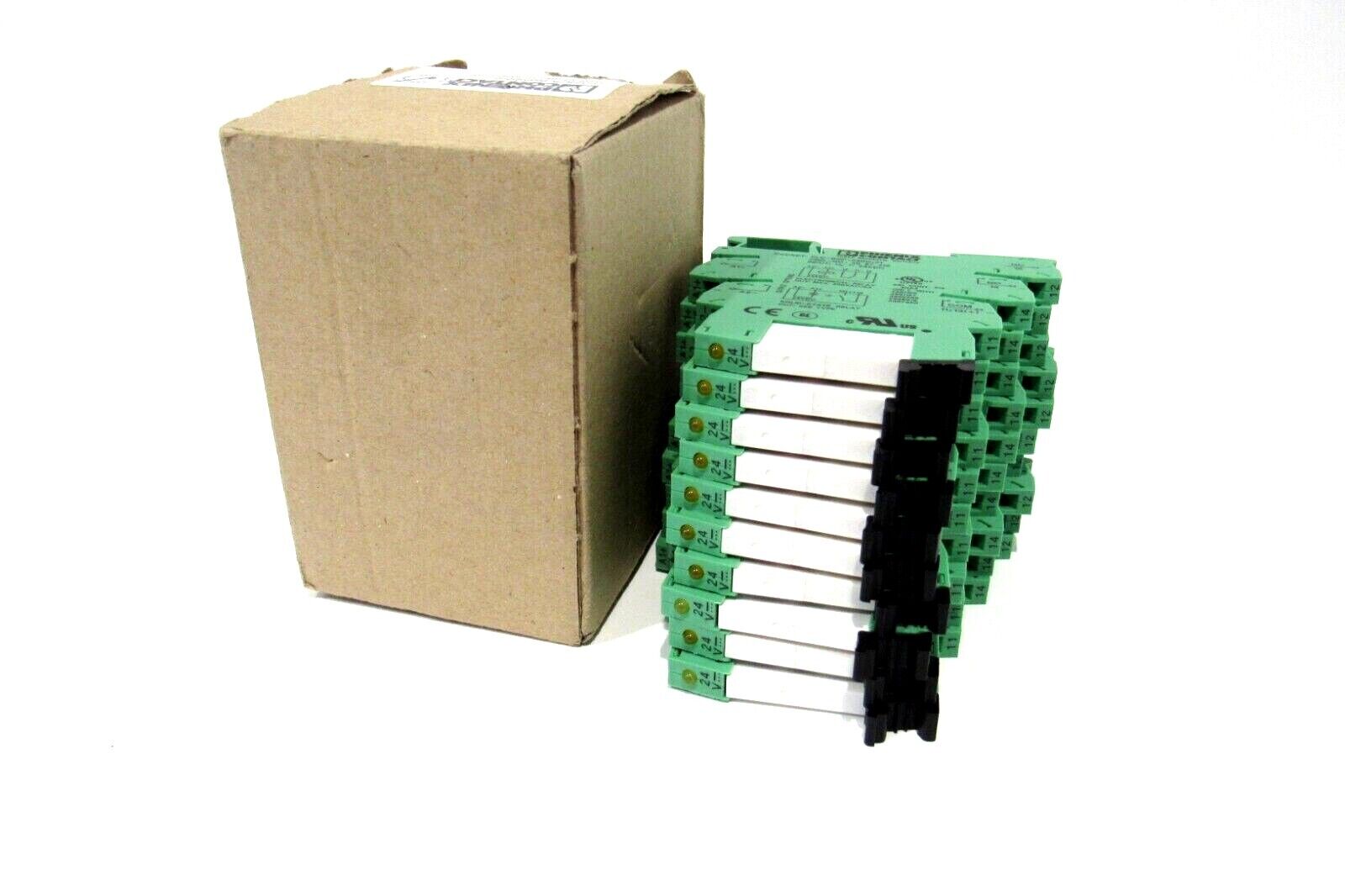 LOT OF 10 NEW PHOENIX CONTACT PLC-BSP- 24DC/21 TERMINAL BLOCKS 2967219 ...