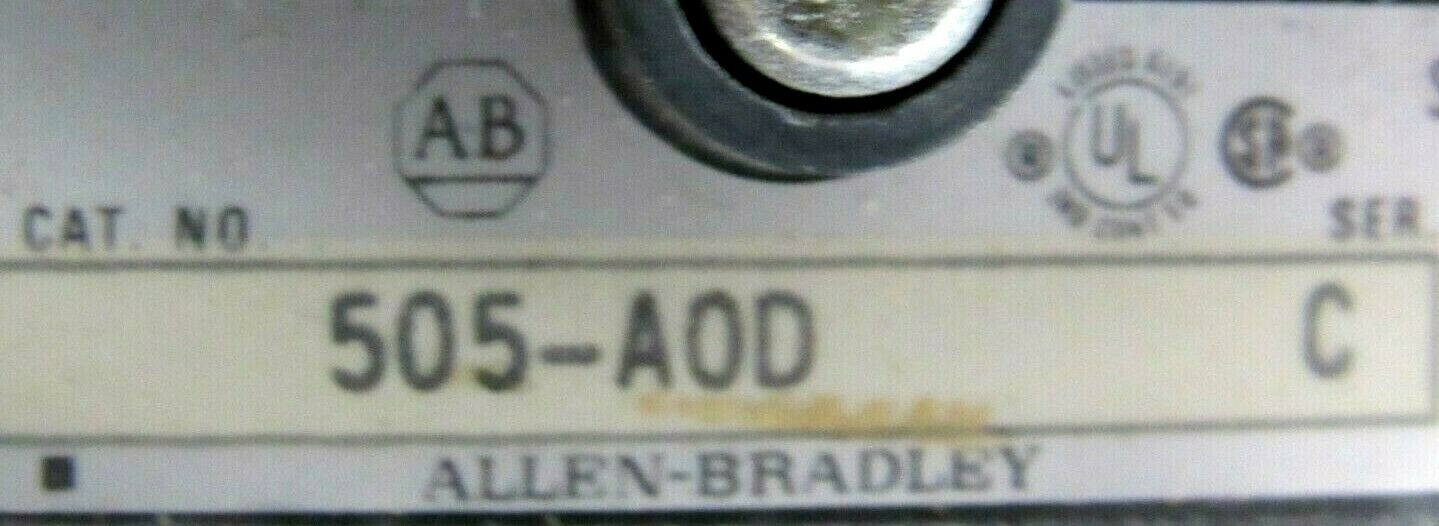 NEW ALLEN BRADLEY 505-AAD REVERSING STARTER SER. C SIZE 0 505AAD 505 ...
