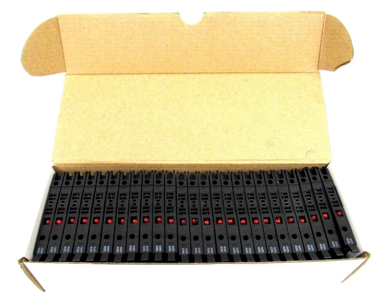 NEW BOX OF 25 ALLEN BRADLEY 1492-H5 FUSE TERMINAL BLOCK 1492H5 SER E ...