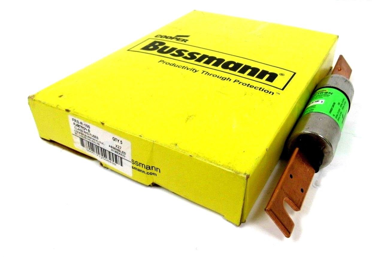 NEW BOX OF 5 BUSSMANN FRS-R-100 FUSE FRSR100 - SB Industrial Supply, Inc.