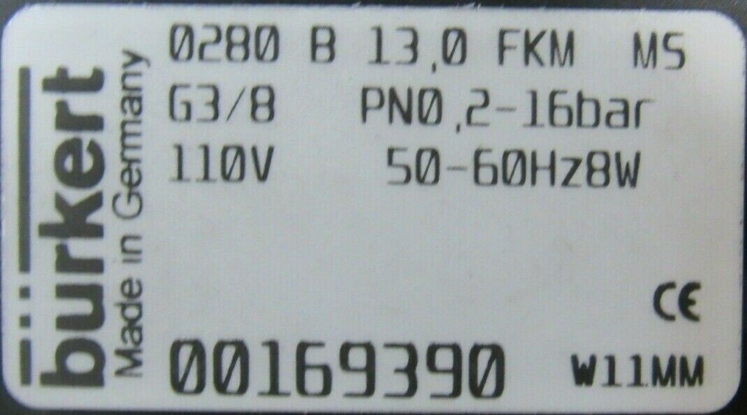 NEW BURKERT 1089058003 SOLENOID VALVE 00169390 - SB Industrial Supply, Inc.