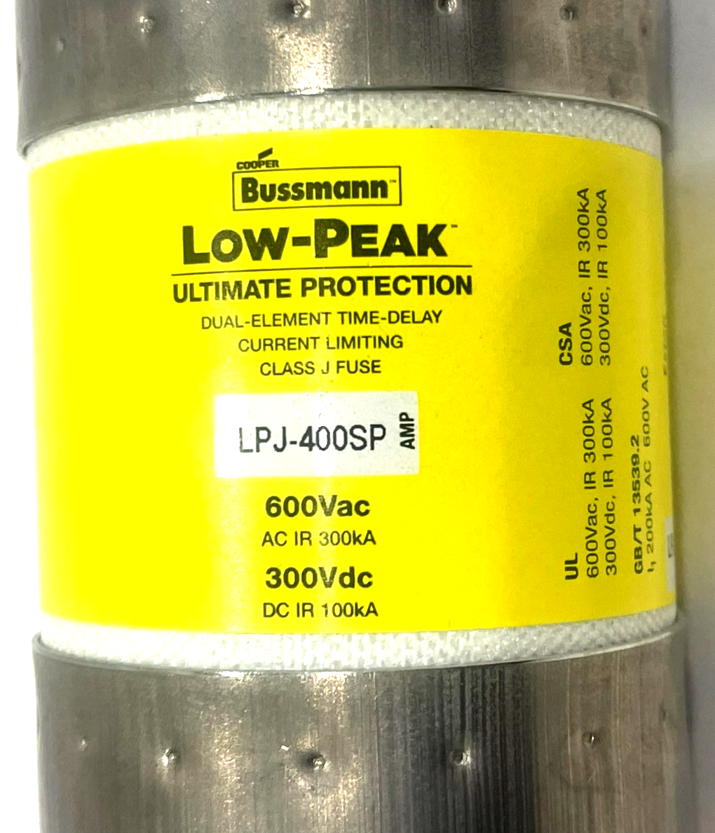 NEW BUSSMANN LPJ-400SP TIME DELAY FUSE LPJ400SP - SB Industrial Supply ...
