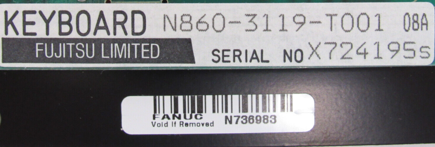 NEW FANUC N860-3119-T001 KEYBOARD A86L-0001-0127 N8603119T001 - SB ...