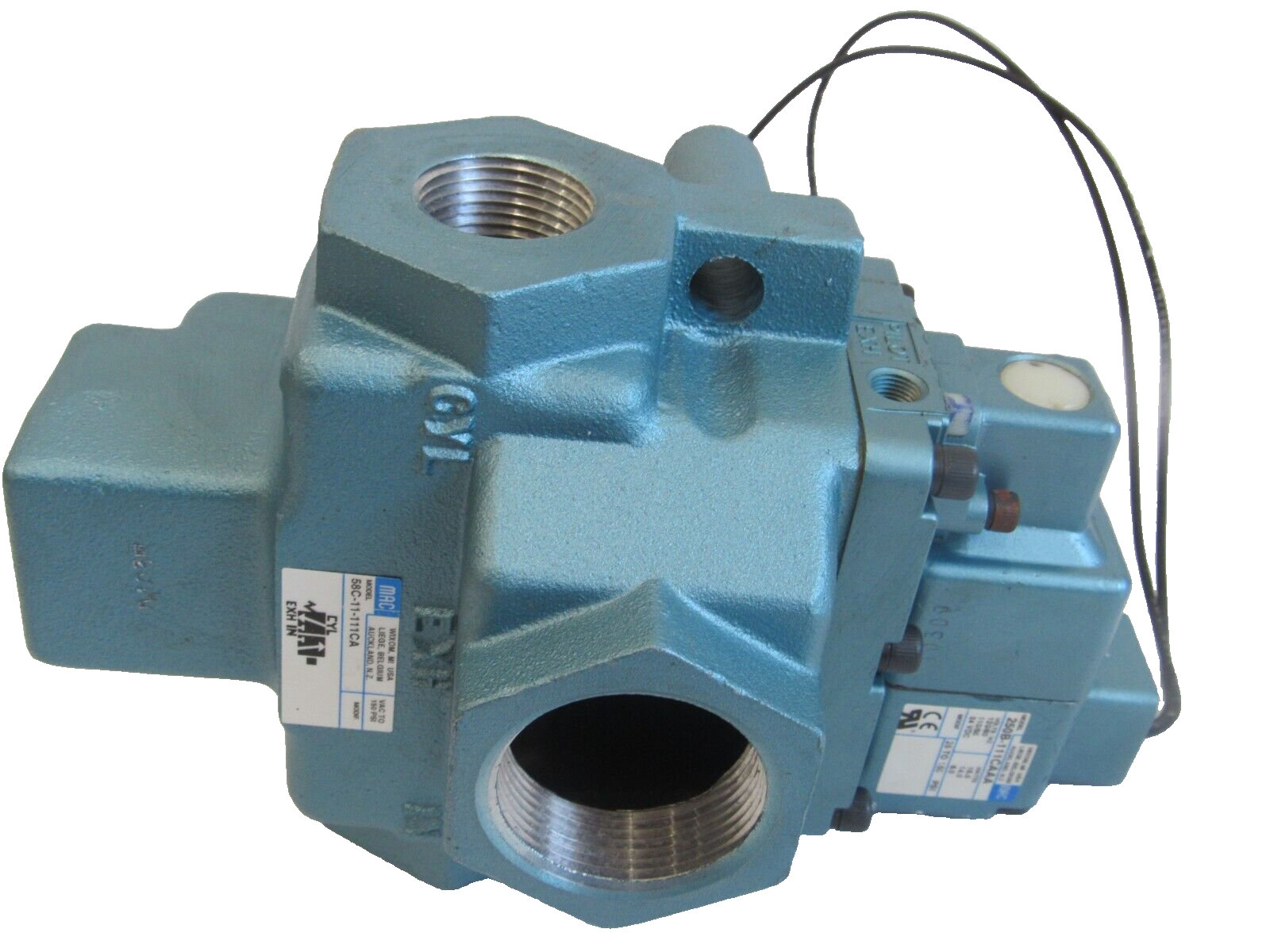 NEW MAC VALVES 58C-11-111CA PNEUMATIC VALVE 250B-111CAAA 58C11111CA ...