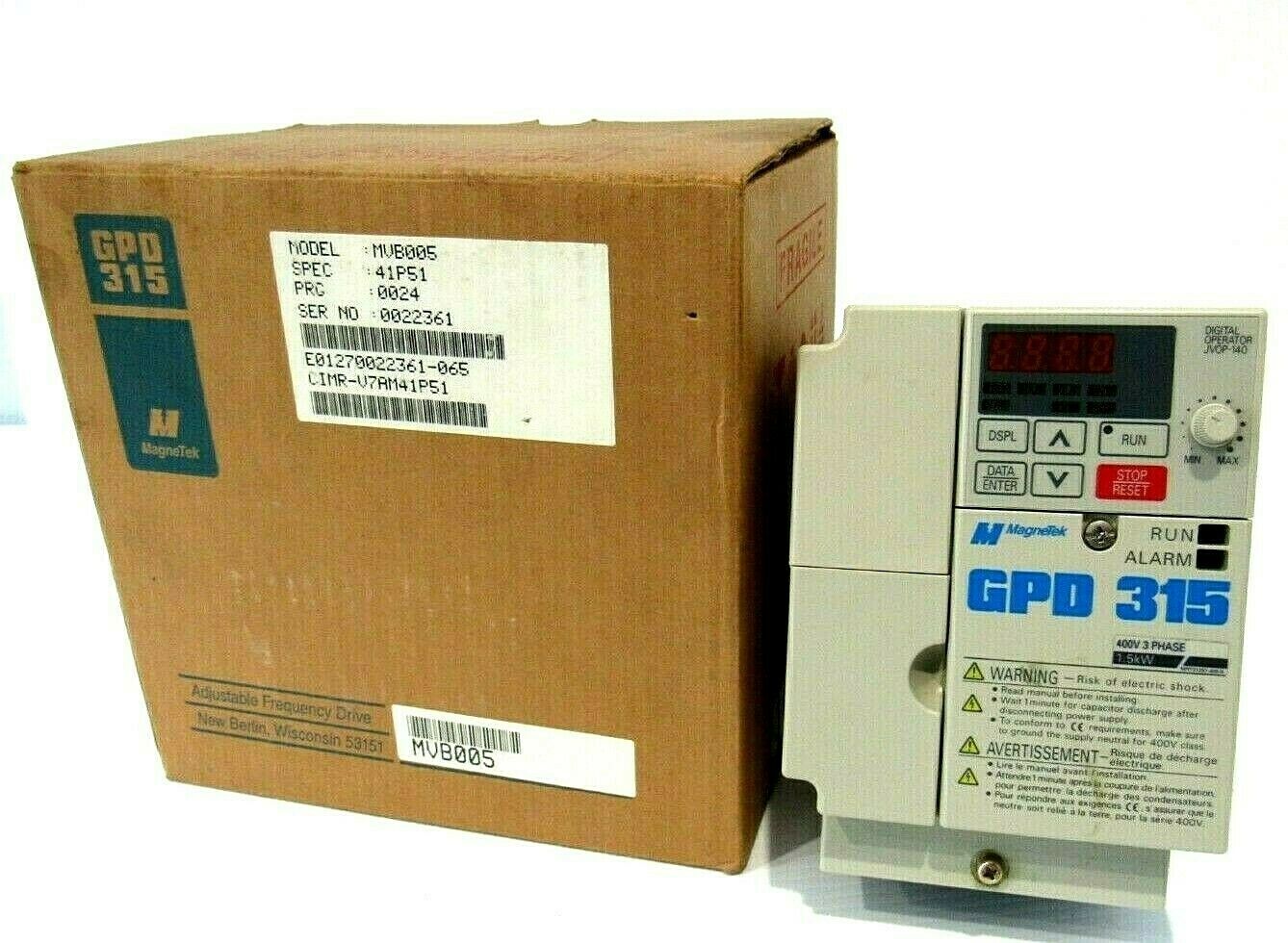 NEW MAGNETEK GPD315 MVB005 AC DRIVE GPD315MVB005 - SB Industrial Supply ...
