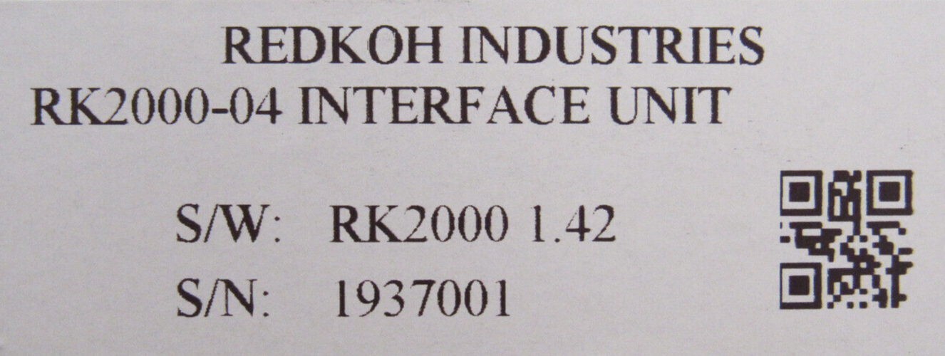 NEW REDKOH INDUSTRIES RK2000-04 INTERFACE UNIT RK200004 - SB Industrial ...