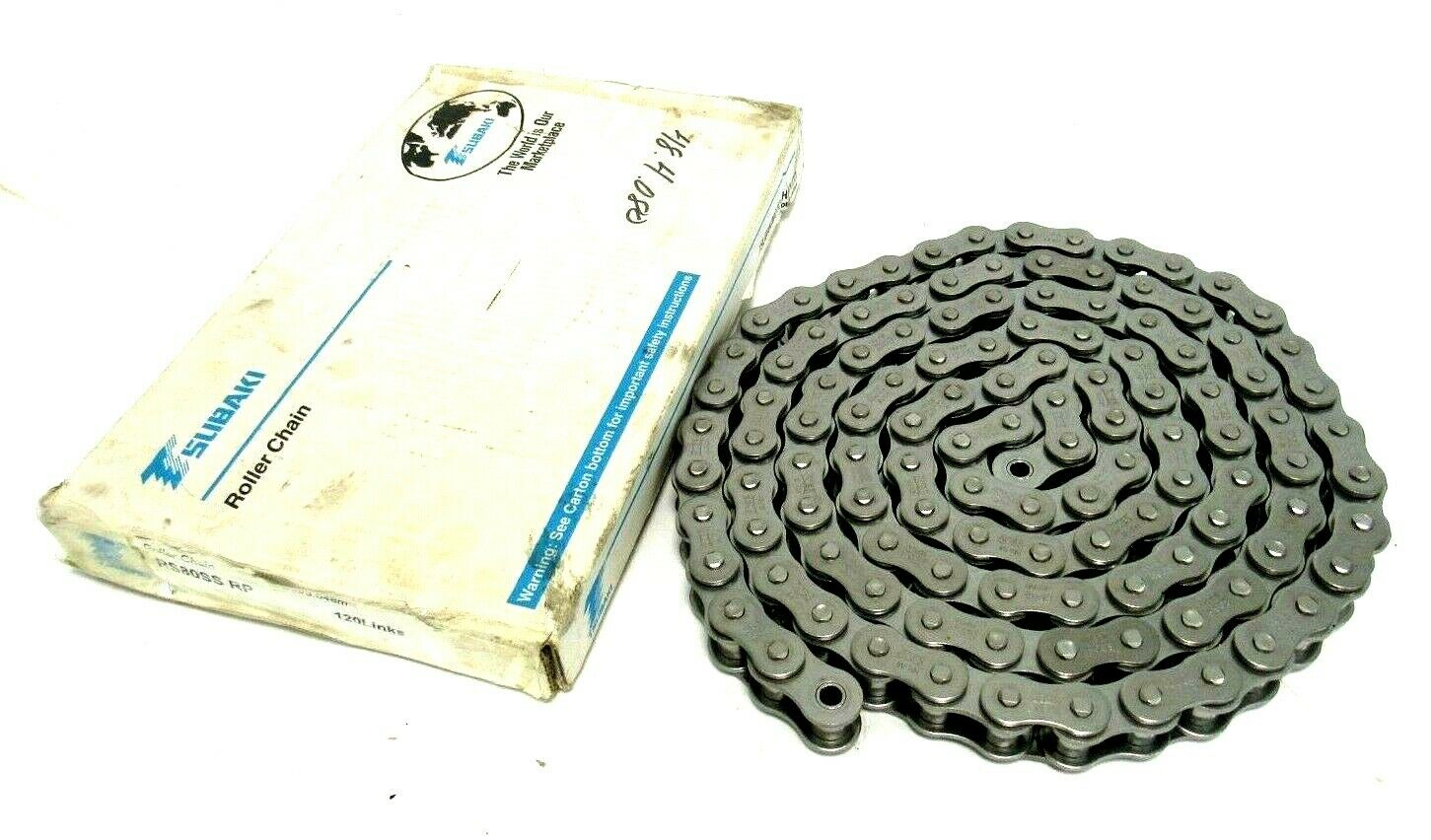 NEW TSUBAKI RS80SS-RP ROLLER CHAIN 10FT 120 LINKS SS RS80SSRP - SB ...